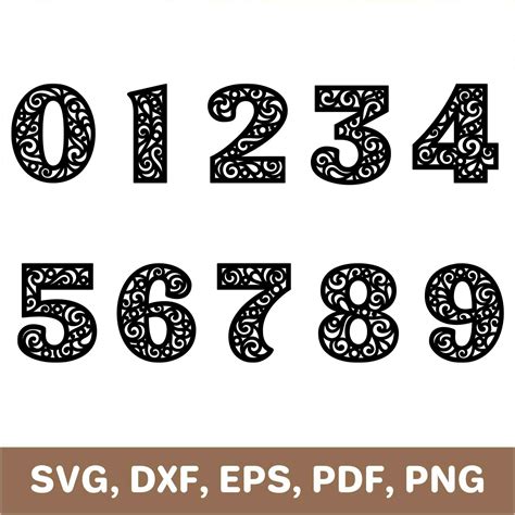 Numbers Svg Number Svg Numbers Template Numbers Dxf Numb Inspire