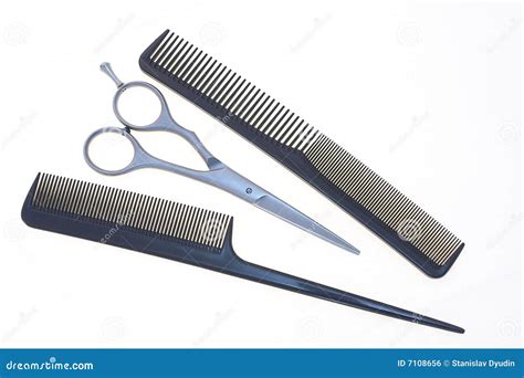 Tesouras E Pente Foto De Stock Imagem De Preto Cabeleireiro 7108656