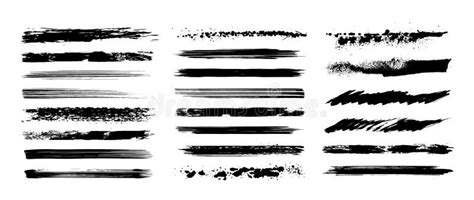 Great Artistic Ink Box Texture Set Brush Stroke Stock Vector