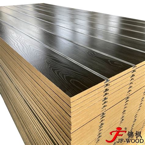 China Factory Produce Sloted Groove Melamine Mdf China Mdf And Plain Mdf