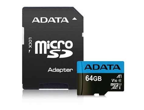Adata Premier Micro Sdxc 64gb Uhs I A1 Class 10 Sd Adapter