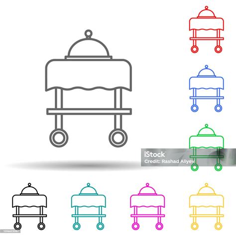 託盤託盤多色樣式圖示簡單的細線酒店圖示的輪廓向量用於 Ui 和 Ux網站或移動應用程式向量圖形及更多午餐圖片 午餐 吃飯 器材