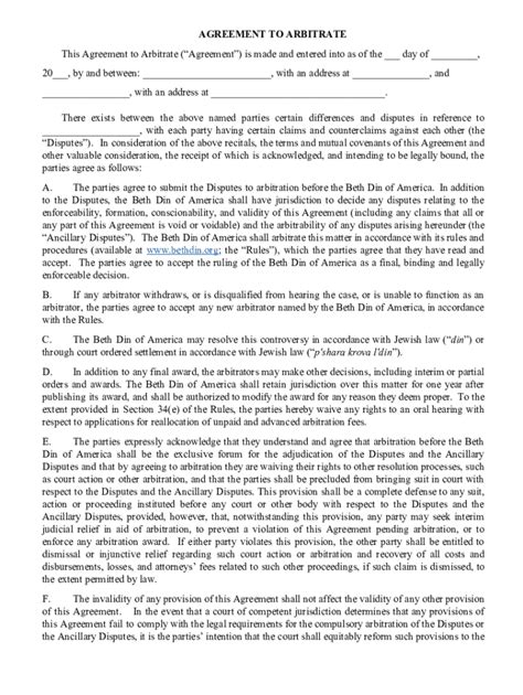 Agreement To Arbitrate Sample Clauses 2k Sampleslaw Insider Fill Out