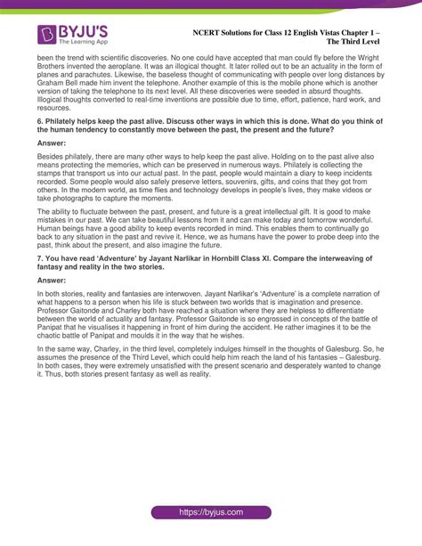 Ncert Solutions For Class 12 English Supplementary Book Vistas Chapter