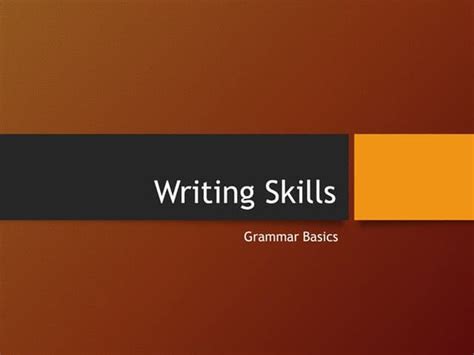 Writing Skills Common Writing Errors Pptx