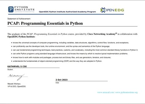 Python Cisco Learning Chennailnstituteoftechnology Kathirvel S