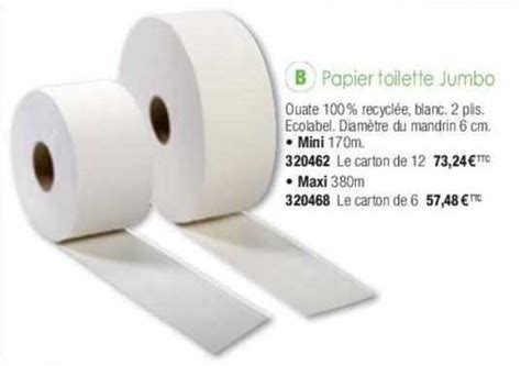 Promo Papier Toilette Jumbo Chez Calipage ICatalogue Fr