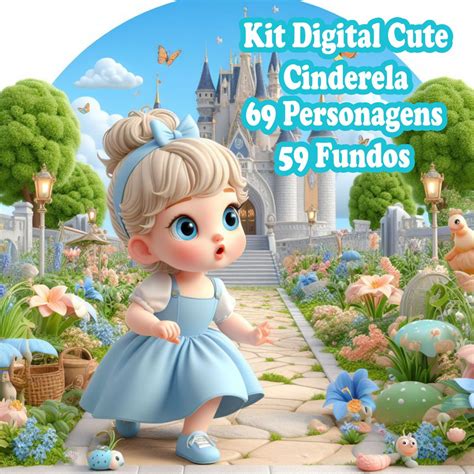 Cinderela Cute Kit Digital Elo7 Produtos Especiais