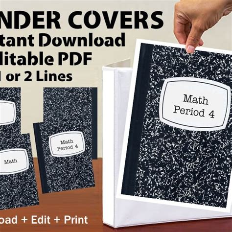 3 Ring Binder Cover Etsy