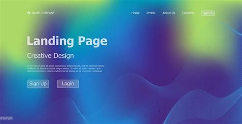 premium vector gradient colorful web template landing page digital