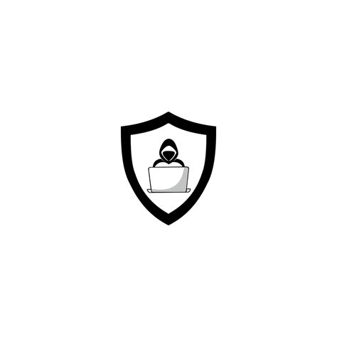 Hacker Icon Spy Agent Security Shield Logo For Buttons Websites