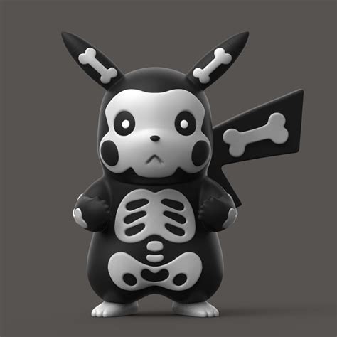 Archivo Stl Pokemon Halloween Pikachu Evolution・modelo Para Descargar