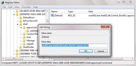 Adauga Control Panel Registry Editor Addremove Programs Device
