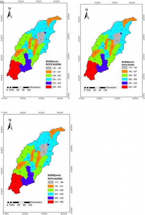 Sub Basin Wise Average Annual Surface Runoff For Future Periods A Download Scientific