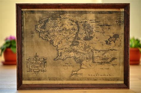Карта на Средната Земя Lord Of The Rings гр Перник Изток • Olx Bg