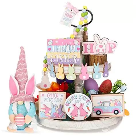 36 Adorable Easter Tiered Tray Decor Ideas