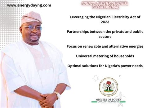 Adelabu Minister Of Power Unveils 5 Point Agenda Sets To Leverage