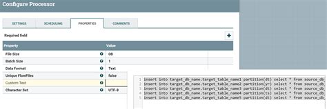 solved nifi processor to copy the data between hive table