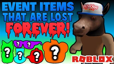 Roblox Event Prizes That Got Lost Forever Youtube
