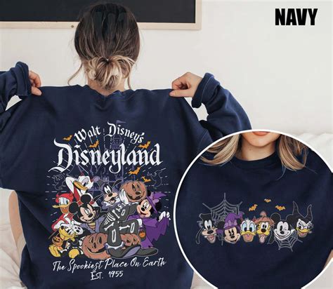 Walt Disneys Disneyland Halloween Est 1955 Sweatshirt The Spookiest