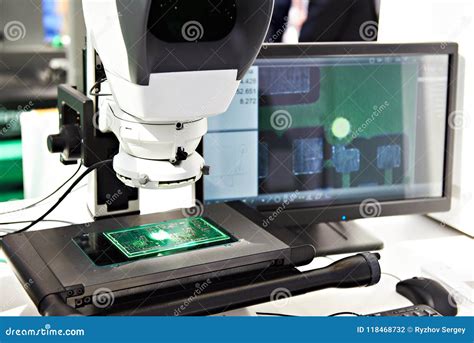 Digital Microscope And Monitor In Lab Stock Photo Image Of Closeup Medical