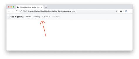 Tutorial Bootstrap 4 27 Navbar Bootstrap 4 Malas Ngoding