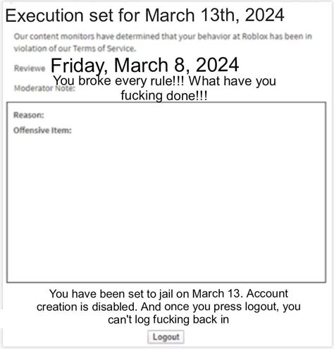 Made Another Execution Ban Rdeservedbansonroblox