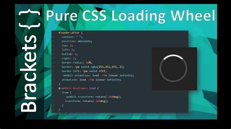 How To Make A Pure Css Loading Wheel Youtube