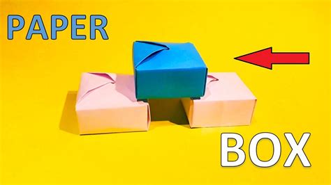 How To Fold A Paper Box No Tape Origami Youtube