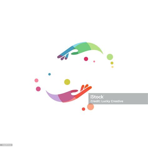 五顏六色的人民護理標誌載體醫療保健標誌設計範本設計概念標誌範本的標識元素向量圖形及更多商標圖片 商標 伸出援手 支持 Istock