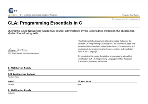 b mallikarjun reddy on linkedin cisco c program