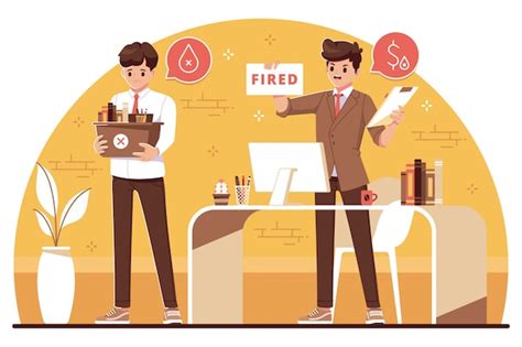 Premium Vector Fired Employee Concept Flat Design Illustration
