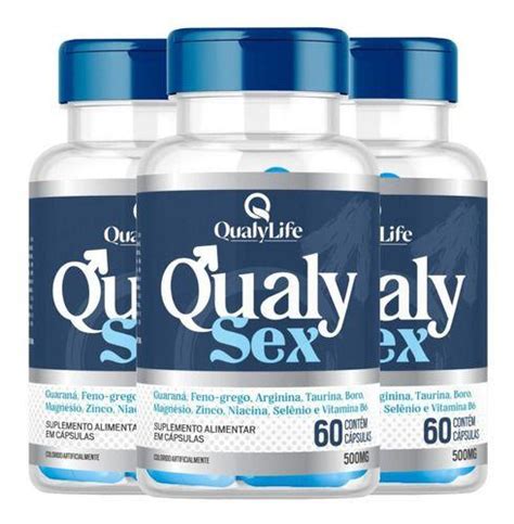 Qualy Sex 500mg Qualylife 3 X 60 Cápsulas Vitaminas A Z Magazine Luiza