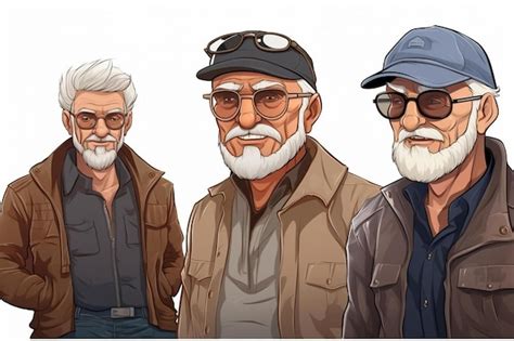 Premium Ai Image A Group Of Three Older Men Standing Next To Each Other
