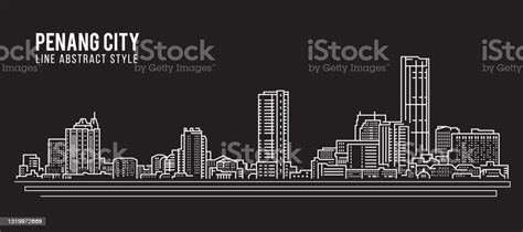 시티스케이프 빌딩 라인 아트 벡터 일러스트 디자인 페낭시 피낭 주에 대한 스톡 벡터 아트 및 기타 이미지 피낭 주 스카이라인 한 줄로 Istock