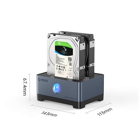 Orico 2 Bays 2 5”and 3 5” Sata Iii Hdd Docking Station With Offline Clone