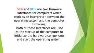 Uefi And Bios PPTX