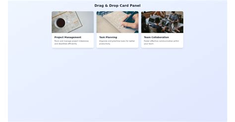Easy Drag And Drop Card Panel In React With Tailwind Css