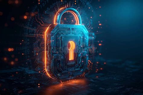 Secure Digital Environment 3d Padlock Symbolizes Cyber Security Concept