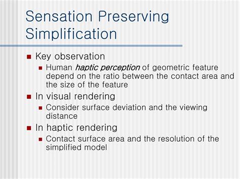 Ppt Haptic Rendering Using Simplification Powerpoint Presentation