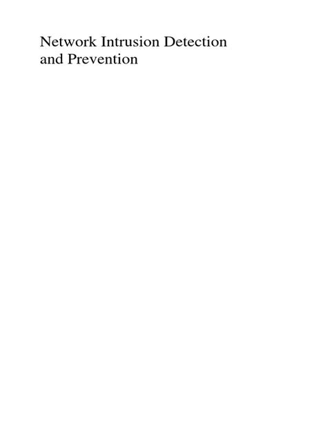 network intrusion detection and prevention pdf denial of service