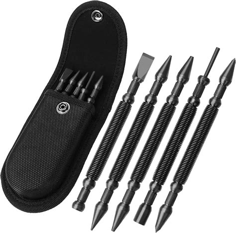 5 Piece Nail Setter Dual Head Nail Set And Dual Head Center Punch And Hinge