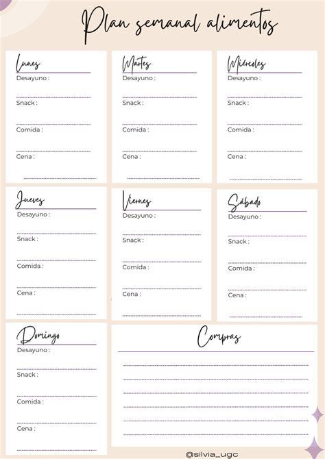 Best 13 Plantilla Menu Semanal Para Imprimir Artofit