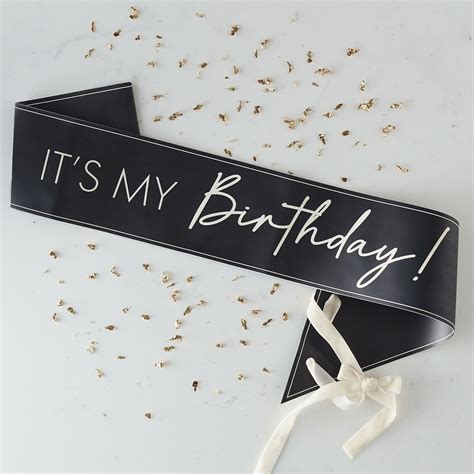 Its My Birthday Sash Black And Nude Pixie Party Boutique