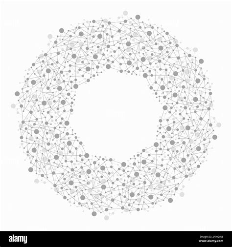 Vector Abstract Molecule Background Circle Structure Of Connected