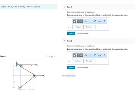 Solved Suppose That F1 900 N And F2 1000 N Figure 1 Chegg