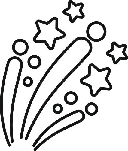 Anniversary Firework Icon Outline Party Royalty Free Vector