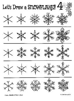 Lets Draw A Snowflake 46 Sided Pg2 By Ms Pernas Art Class TPT