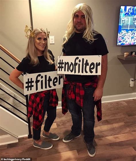 Snapchat Inspired Halloween Couples Costume Filter Vs No Filter