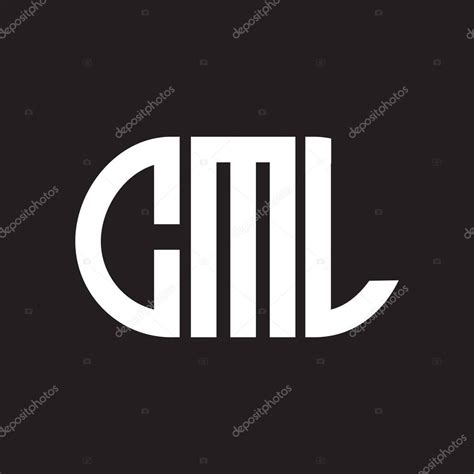 Diseño Del Logotipo De La Letra Cml Sobre Fondo Negro Cml Iniciales